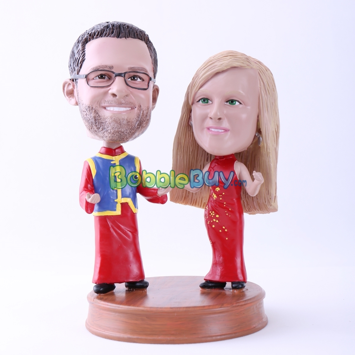Couple in Traditional Chinese Clothing Bobblehead | BobbleBuy - Custom ...