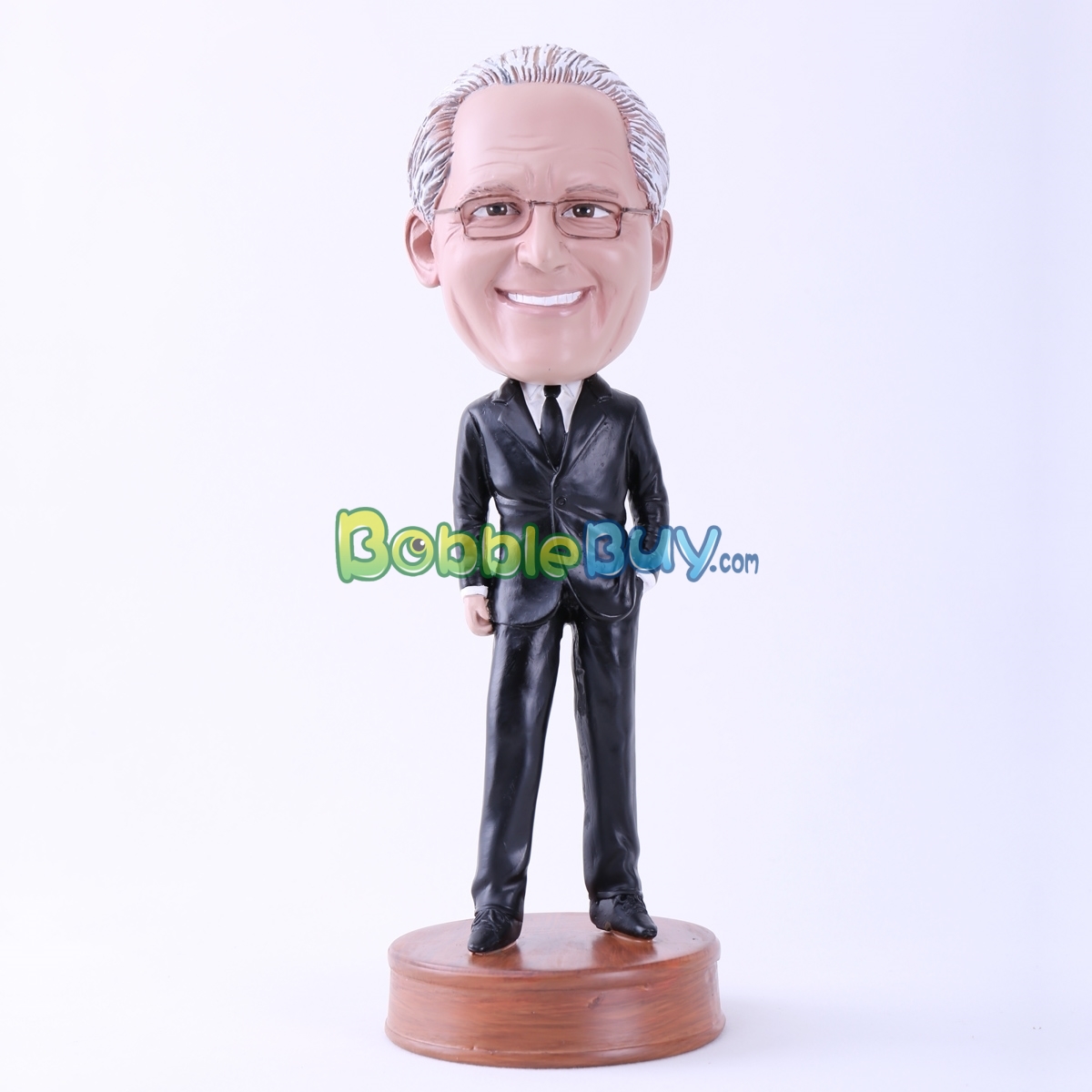 Black Suit Boss Bobblehead | BobbleBuy - Custom Bobbleheads from $50