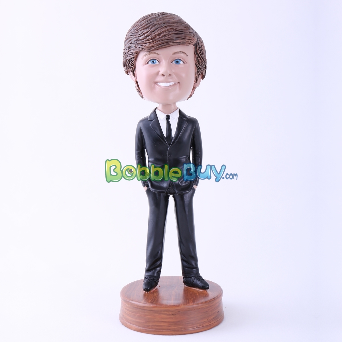 Black Suit Boy Bobblehead | BobbleBuy - Custom Bobbleheads from $50