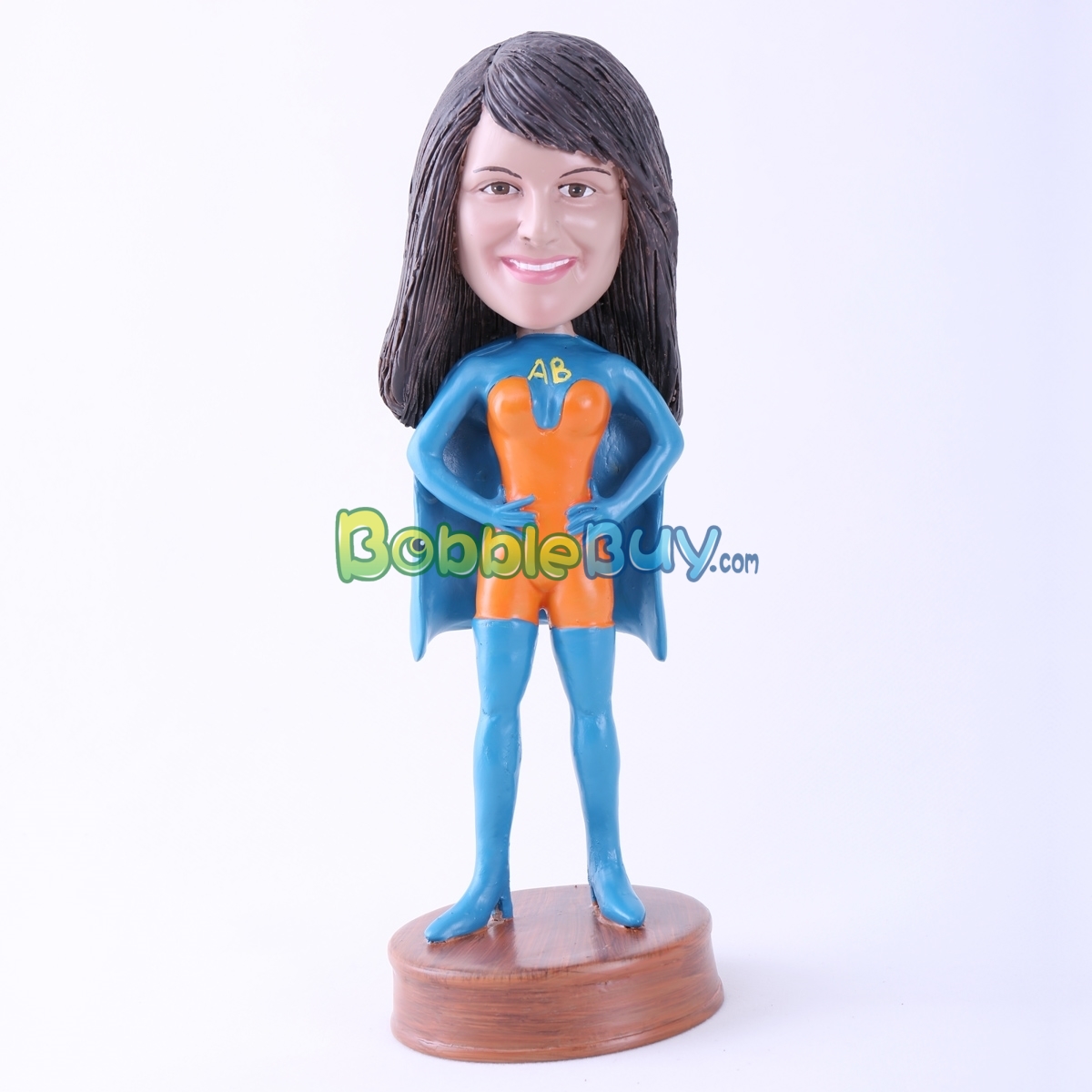 Blue Superhero Woman Bobblehead | BobbleBuy - Custom Bobbleheads from $50