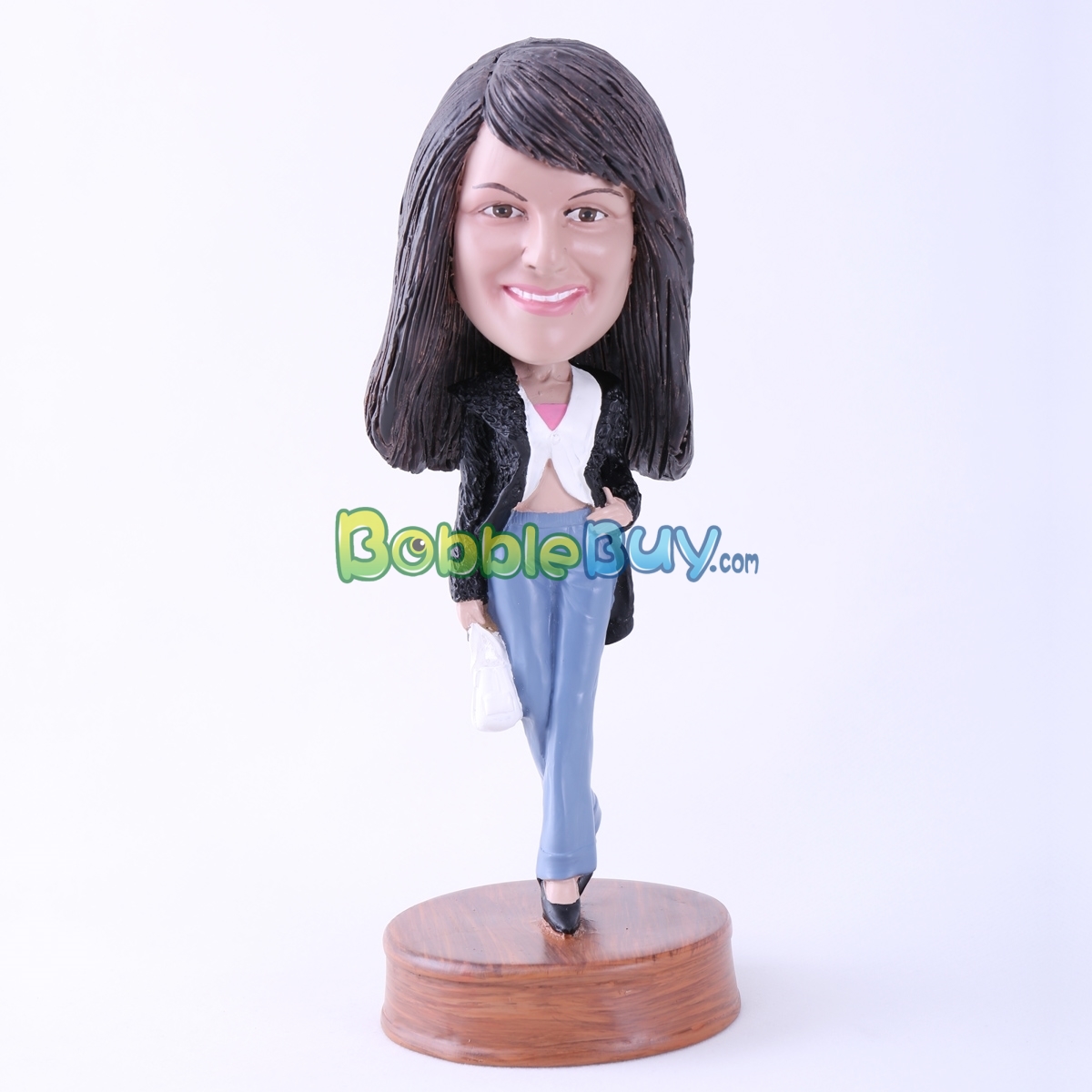 Fashion Woman Walking Posture Bobblehead | BobbleBuy - Custom ...