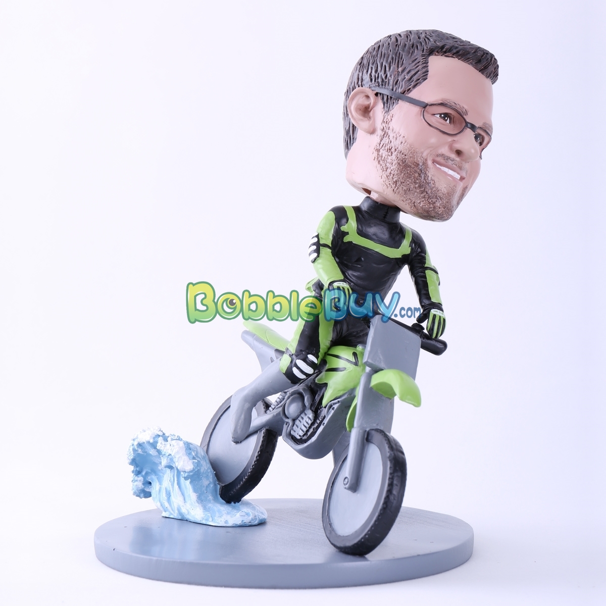 Cool Man Riding Motor Bobblehead | BobbleBuy - Custom Bobbleheads from $50