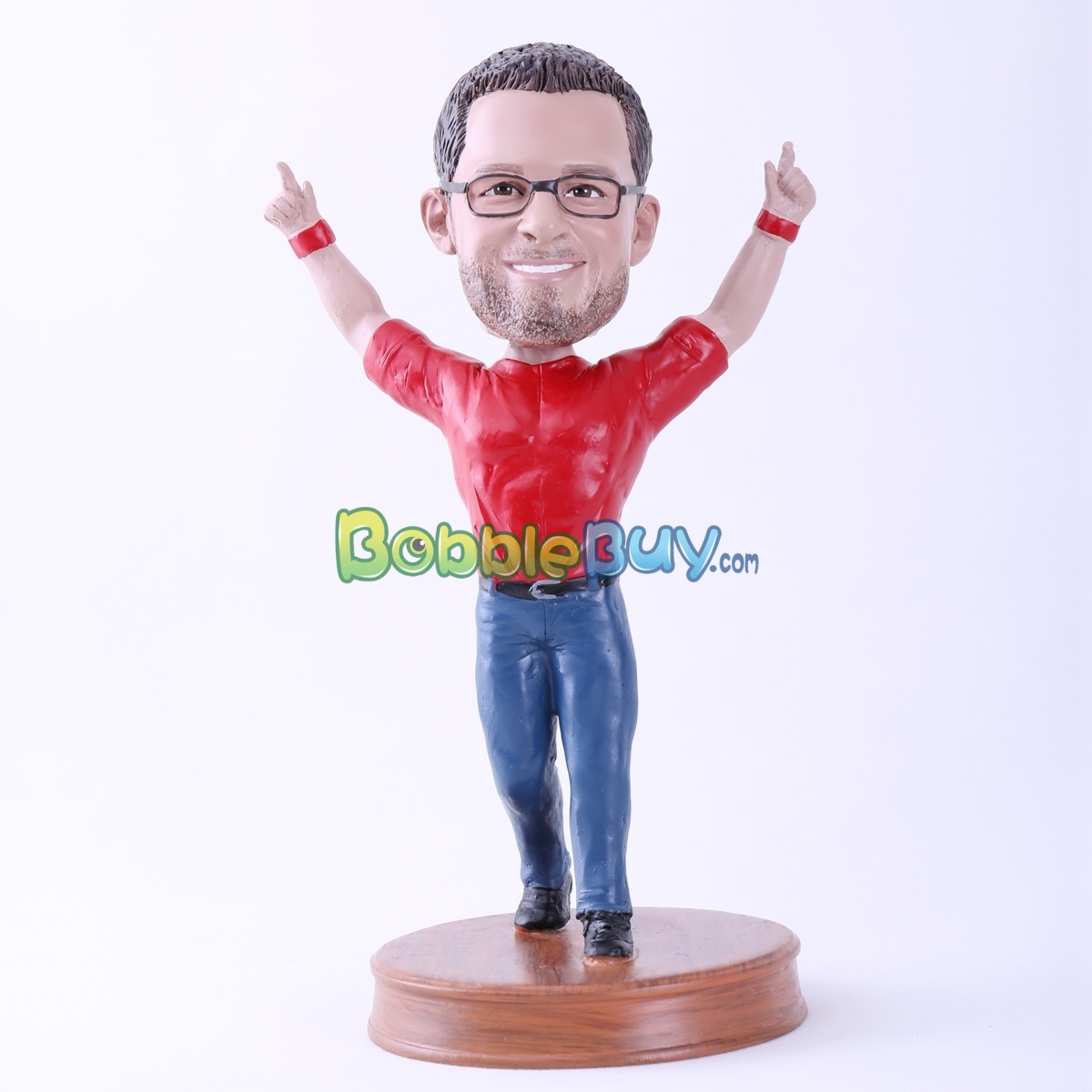 Man Celebration Posture Bobblehead | BobbleBuy - Custom Bobbleheads ...