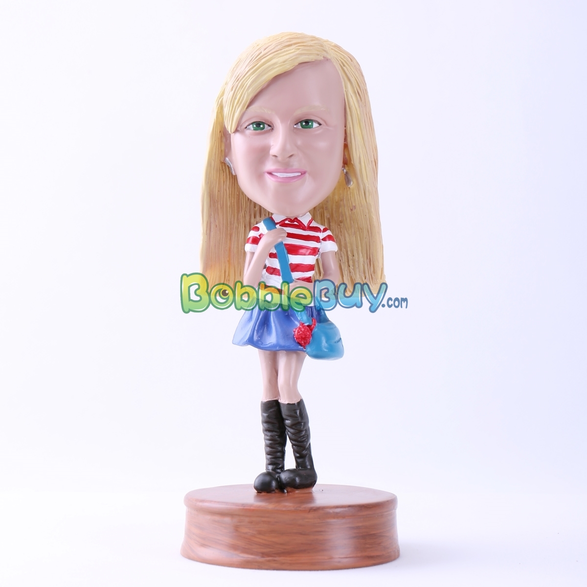 Pretty Casual School Girl Bobblehead | BobbleBuy - Custom Bobbleheads ...