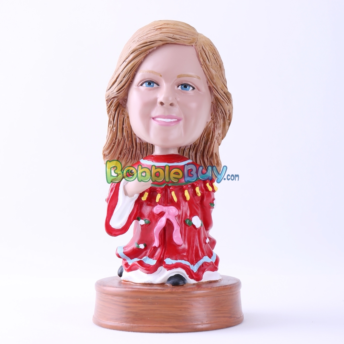 Red Costume Woman Bobblehead | BobbleBuy - Custom Bobbleheads from $50