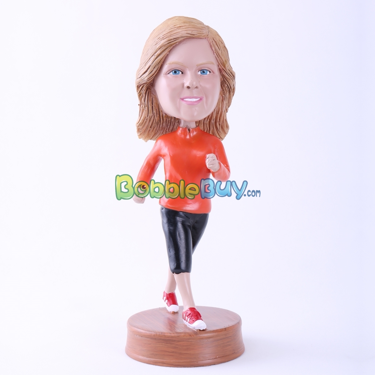 Runing Woman Bobblehead | BobbleBuy - Custom Bobbleheads from $50