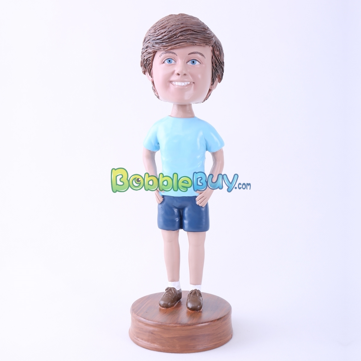 Smiling Casual Boy Bobblehead | BobbleBuy - Custom Bobbleheads from $50