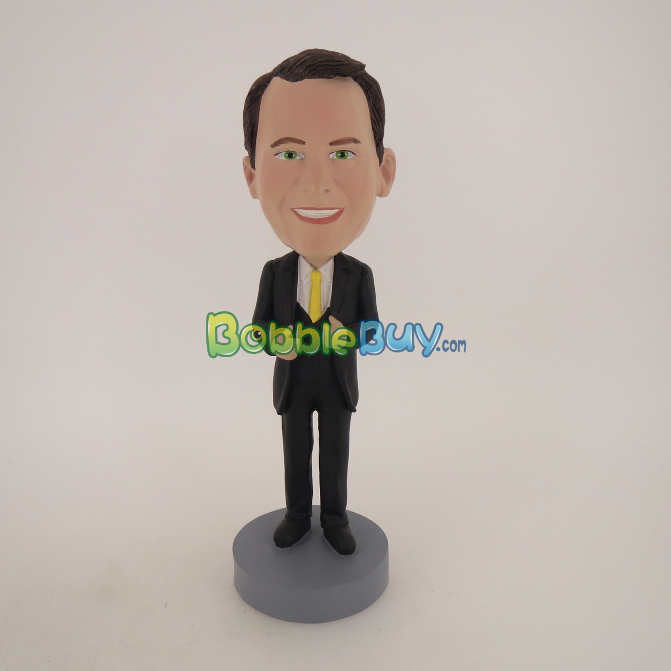 Business Man In Nice Suit And Yellow Tie Bobblehead | BobbleBuy ...