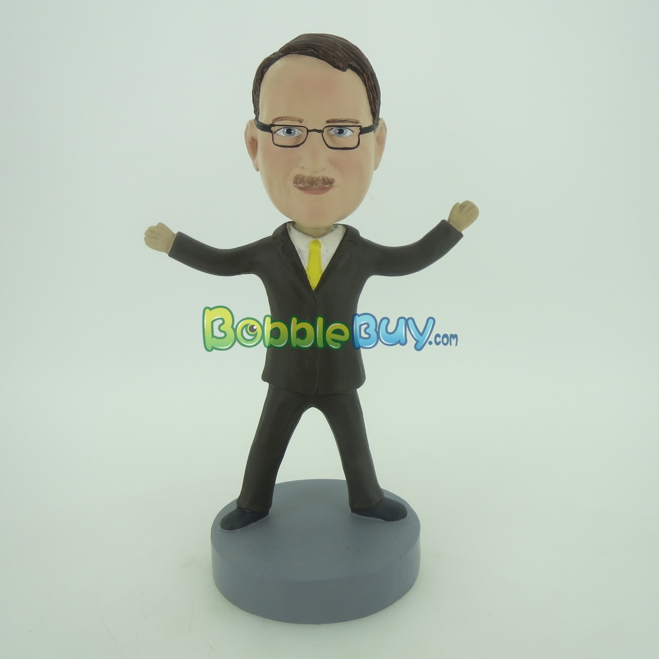 Business Man With Yellow Tie Standing Out Bobblehead | BobbleBuy ...