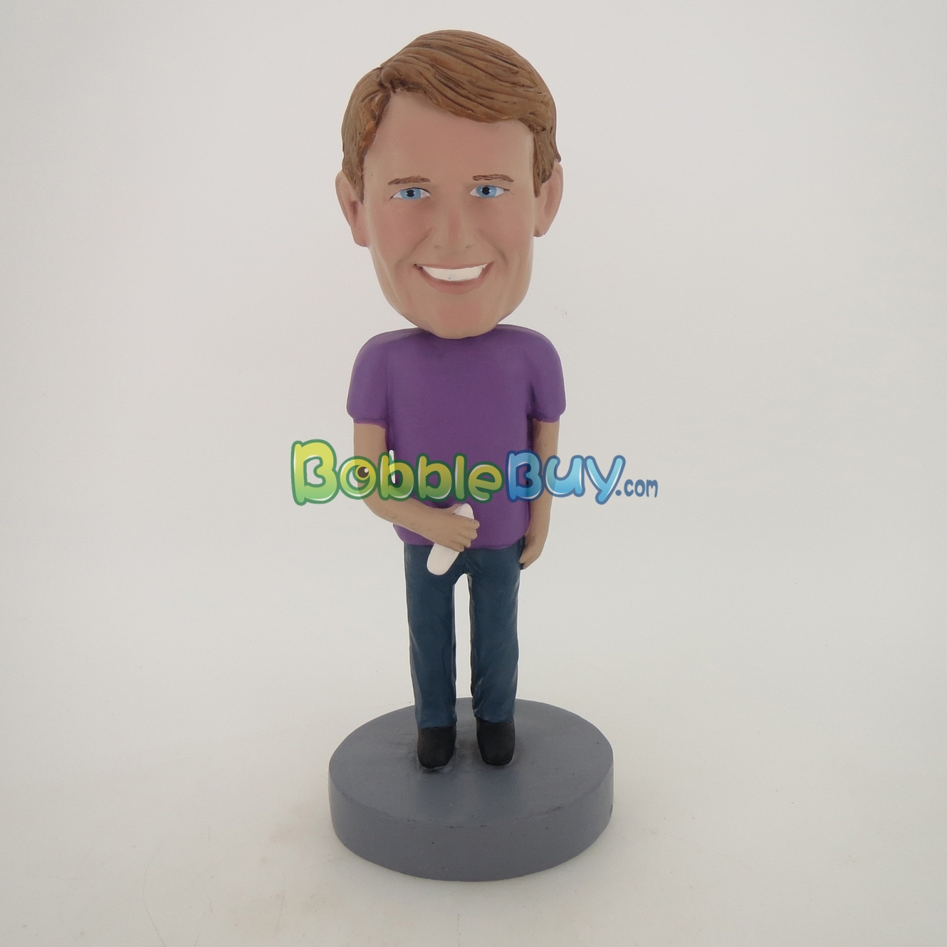 Cell Phone In Hand Man Bobblehead | BobbleBuy - Custom Bobbleheads from $50