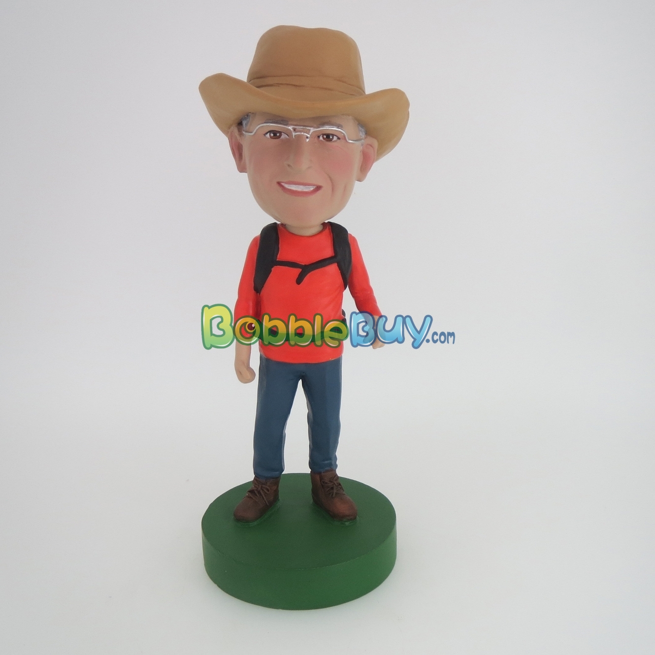 Cowboy With Backpack Bobblehead | BobbleBuy - Custom Bobbleheads from $50