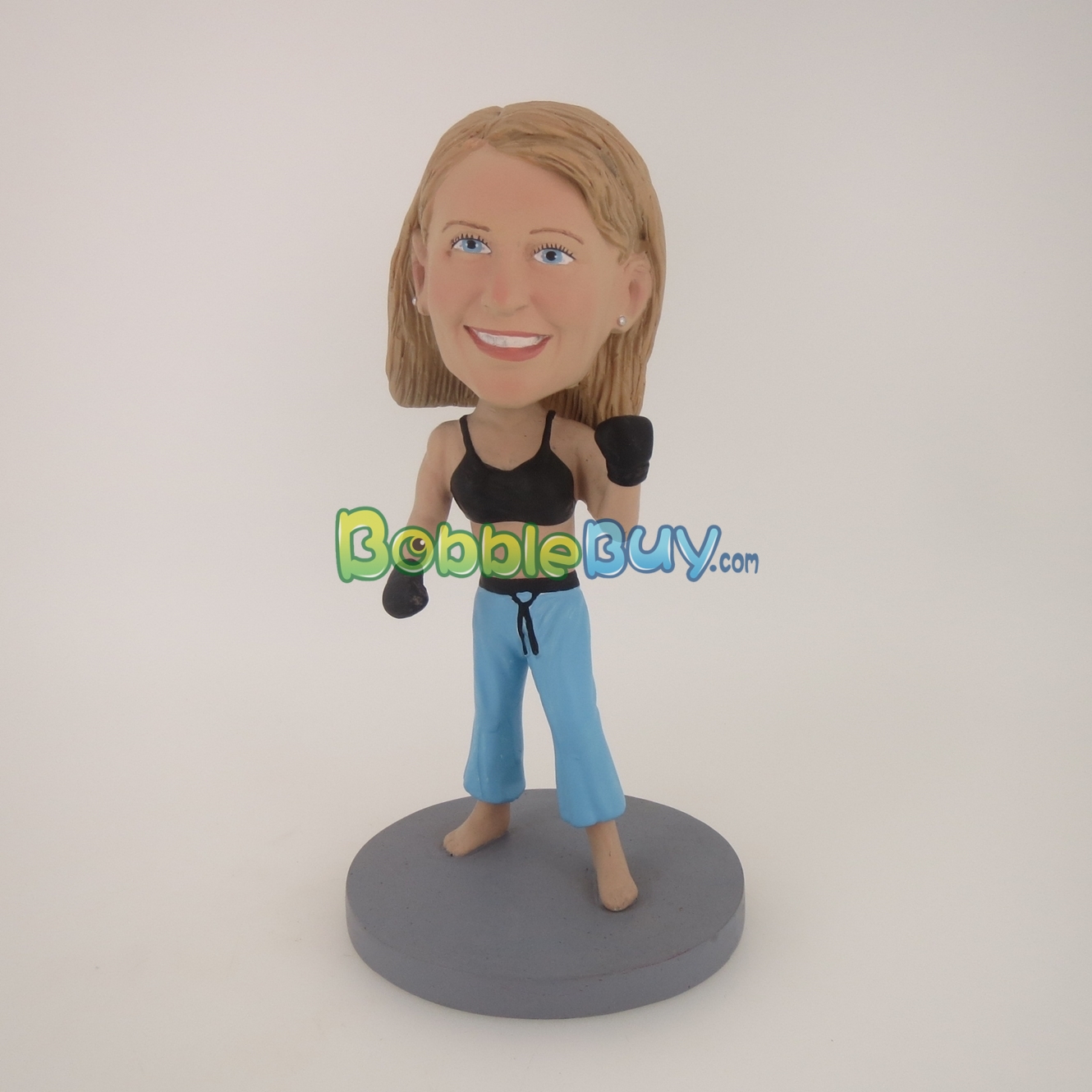 Boxing Woman Bobblehead | BobbleBuy - Custom Bobbleheads from $50