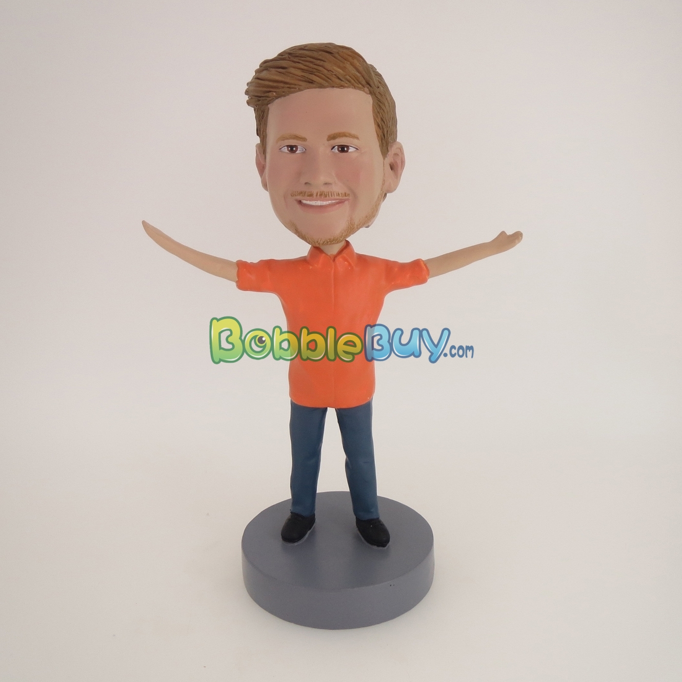 Casual Man Welcoming Bobblehead | BobbleBuy - Custom Bobbleheads from $50