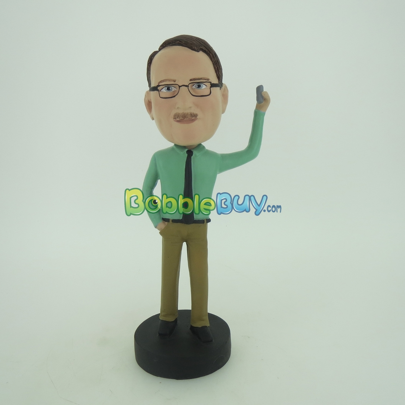 Man Holding Chalk In Left Hand Bobblehead | BobbleBuy - Custom ...