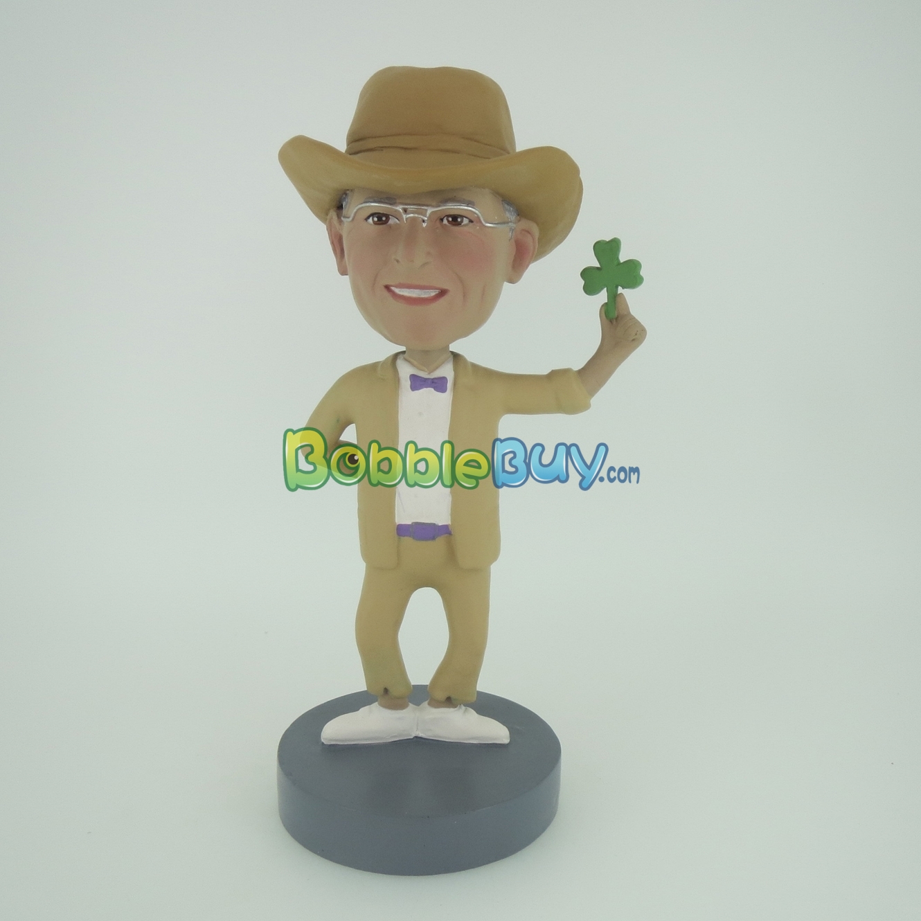 Cowboy Holding A Leaf Bobblehead | BobbleBuy - Custom Bobbleheads from $50