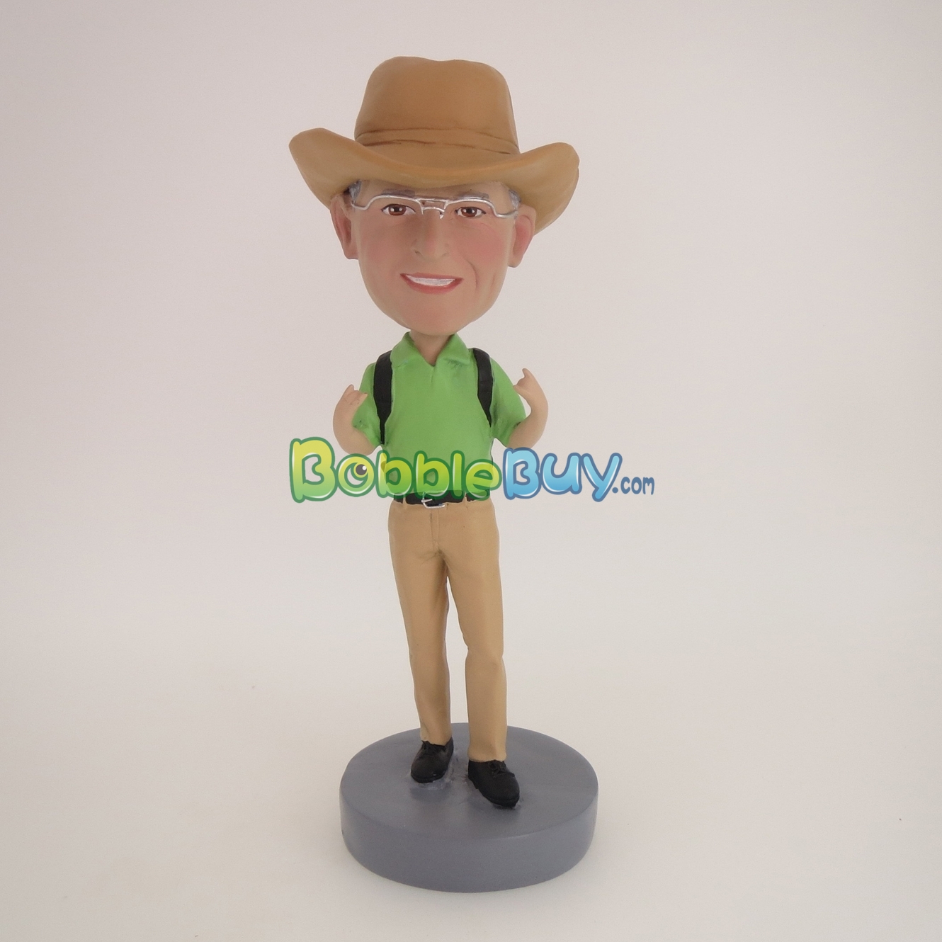 Cowboy In Brown Hat Bobblehead | BobbleBuy - Custom Bobbleheads from $50