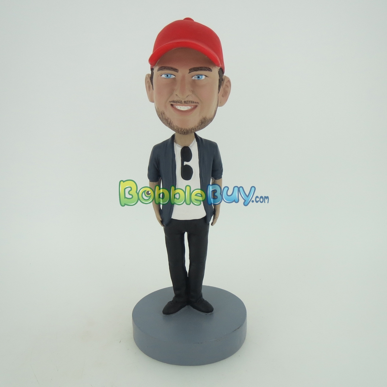 Cugar In Red Hat Bobblehead | BobbleBuy - Custom Bobbleheads from $50
