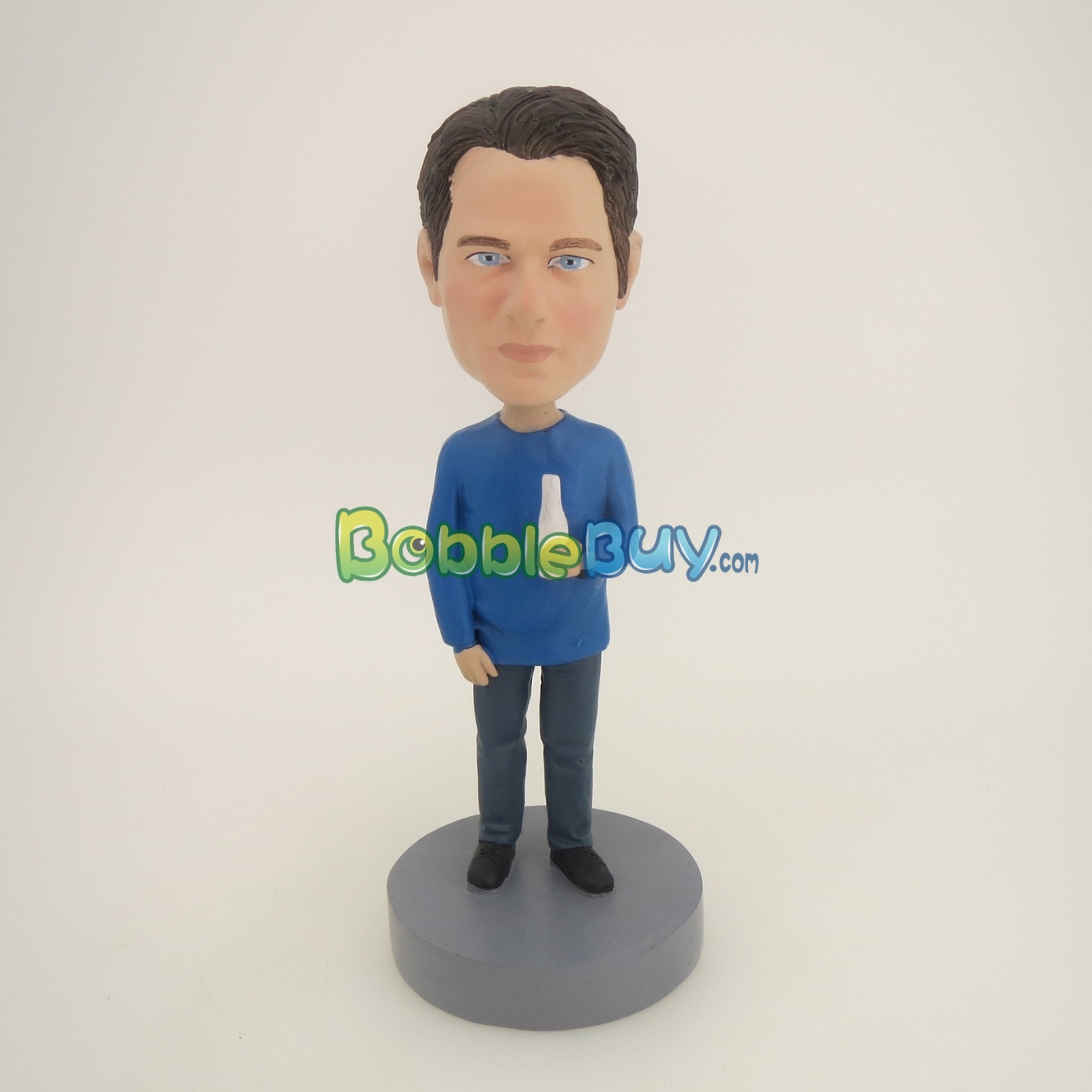 Man Holding Some Drink Bobblehead | BobbleBuy - Custom Bobbleheads from $50