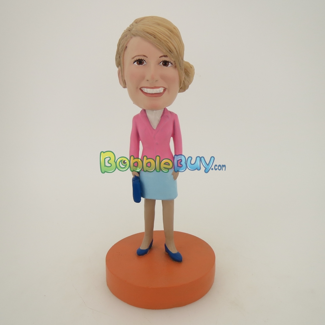 Pink Suit Woman Bobblehead | BobbleBuy - Custom Bobbleheads from $50