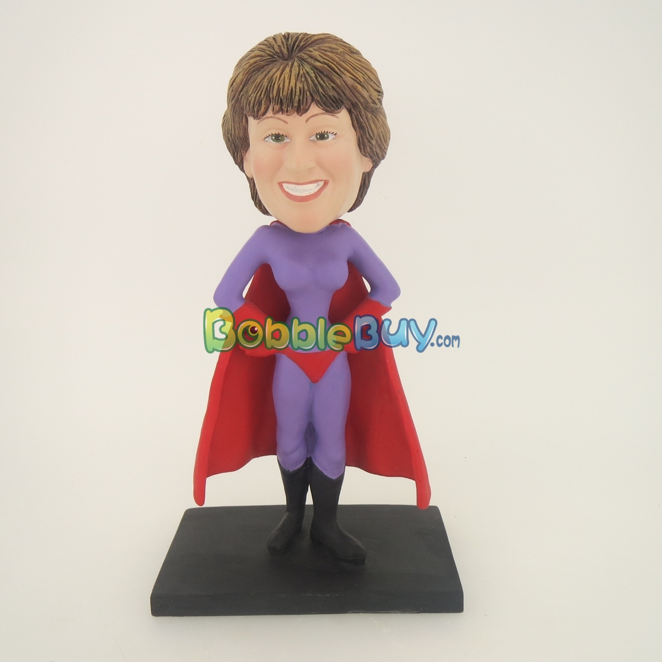 Purple Super Girl Bobblehead | BobbleBuy - Custom Bobbleheads from $50