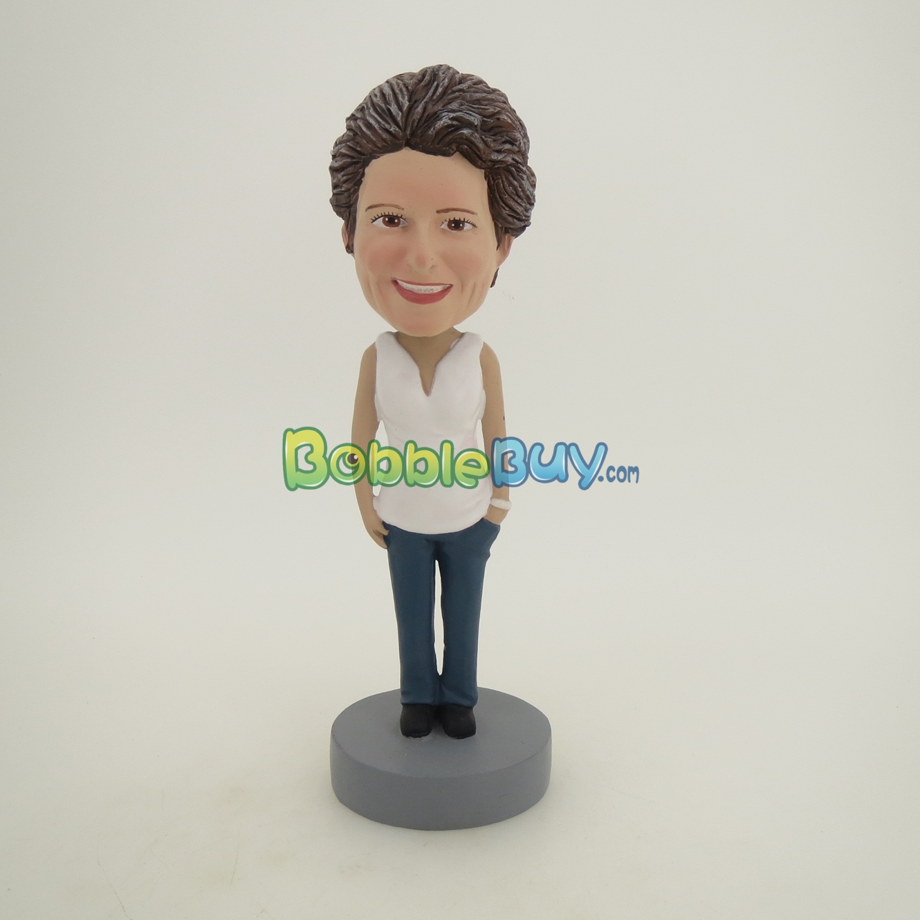 White Clothes Mother Bobblehead | BobbleBuy - Custom Bobbleheads from $50