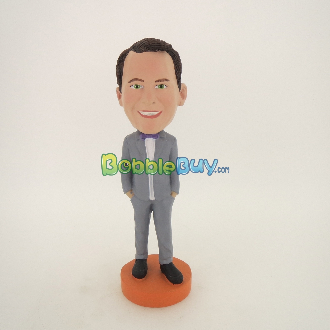 Man In Gray Suit Bobblehead | BobbleBuy - Custom Bobbleheads from $50