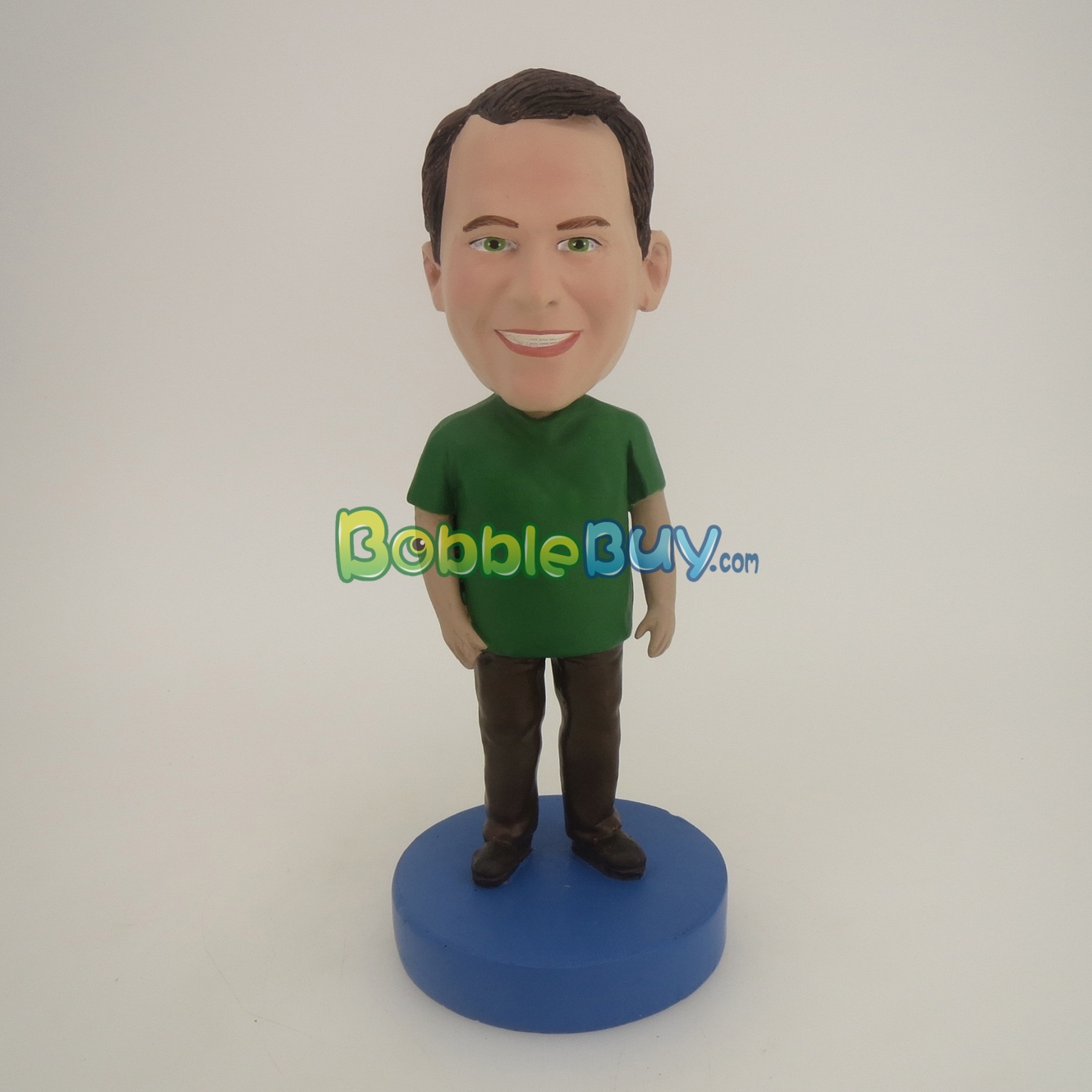 Man In Green And Black Bobblehead | BobbleBuy - Custom Bobbleheads from $50