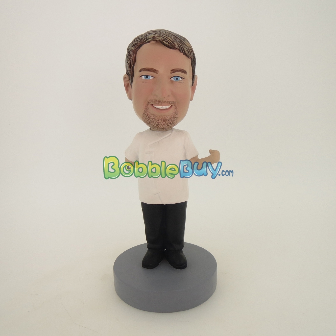 Man With One Hand On The Behind Bobblehead | BobbleBuy - Custom ...