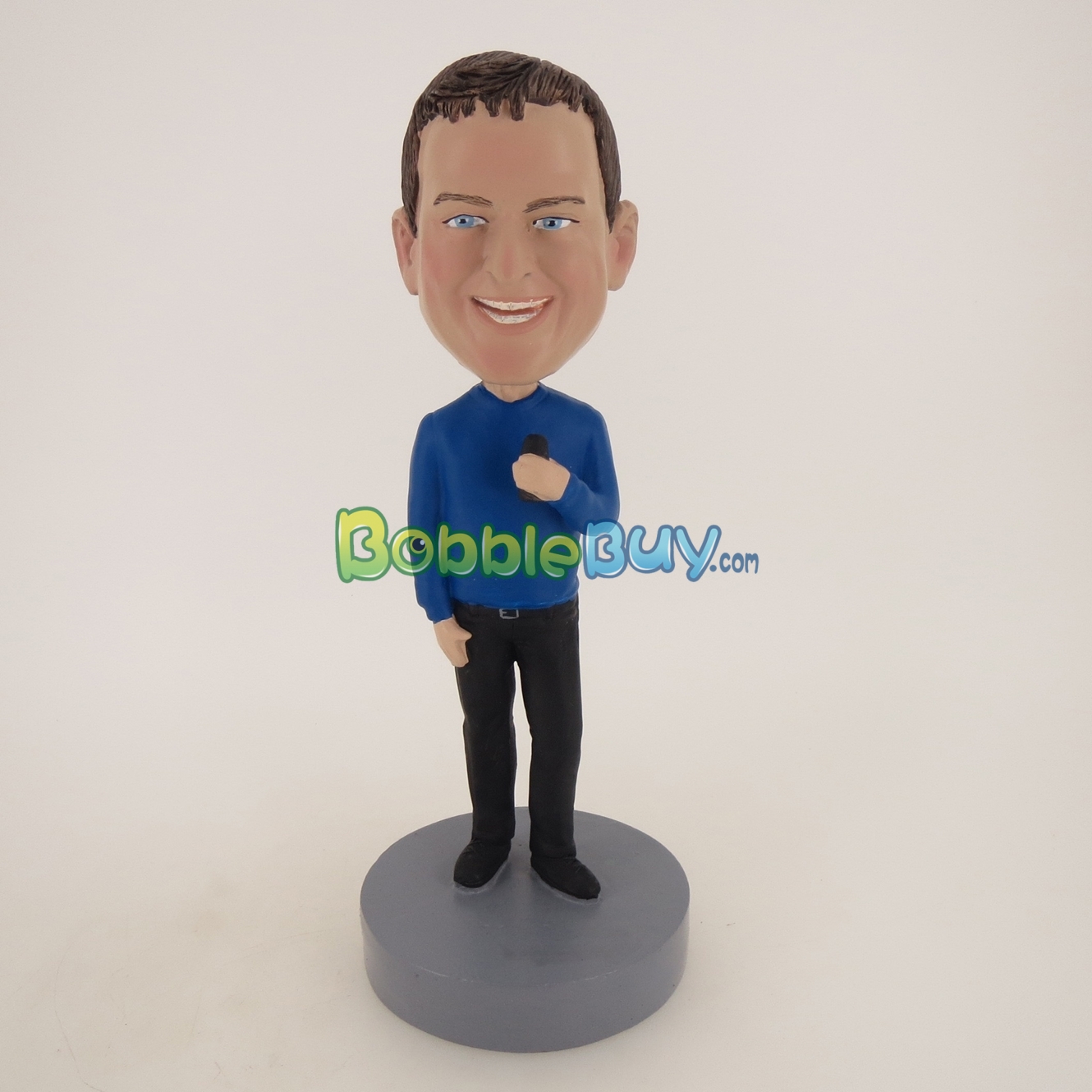 Smiling Casual Man Bobblehead | BobbleBuy - Custom Bobbleheads from $50