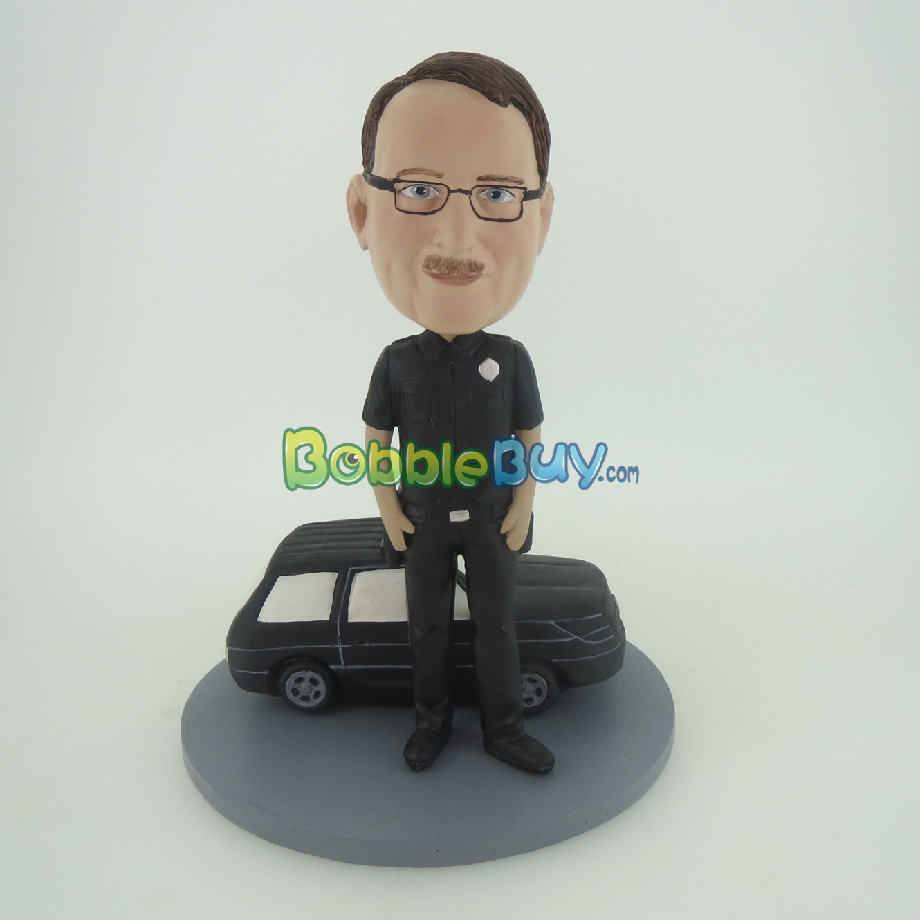 Man & Black Car Bobblehead | BobbleBuy - Custom Bobbleheads from $50