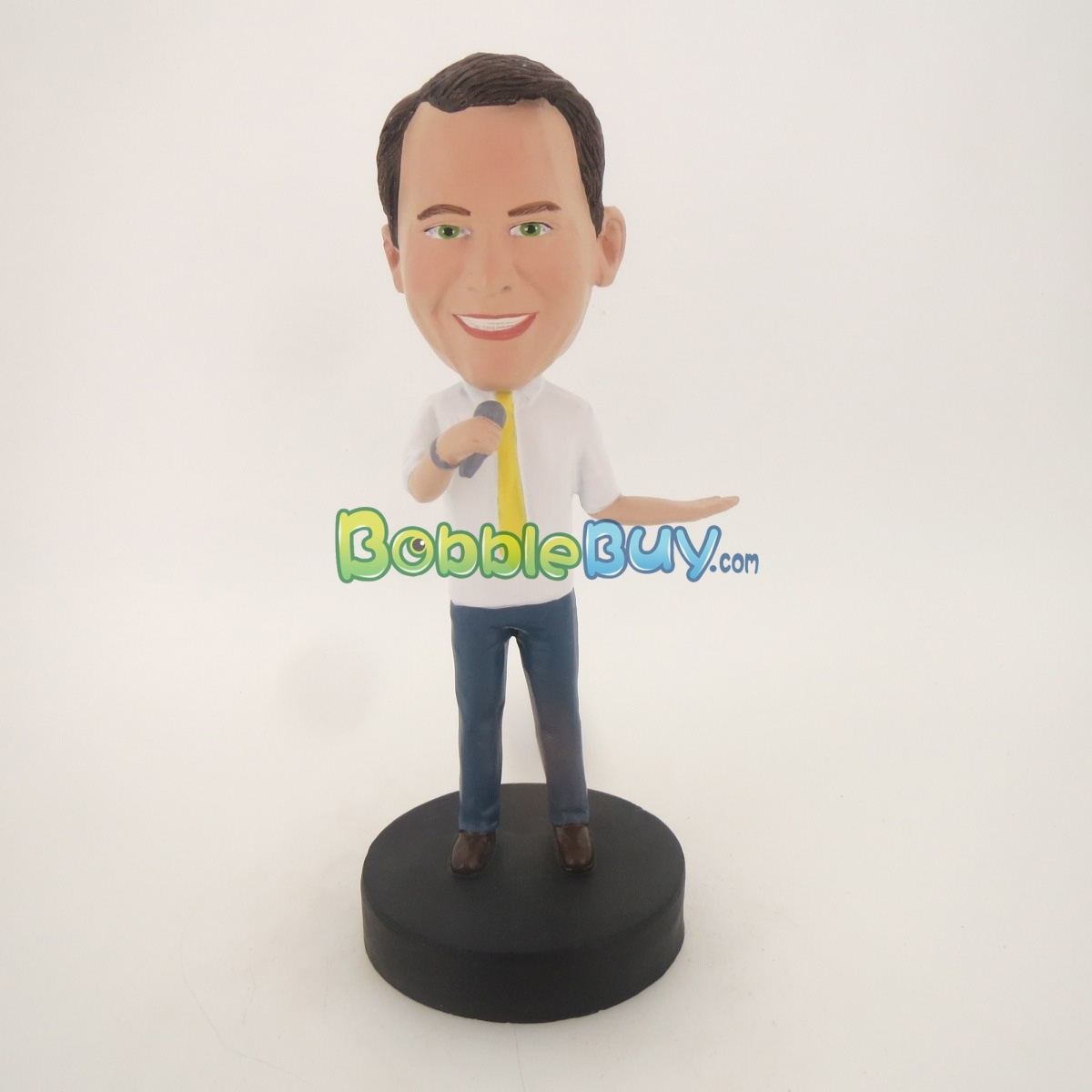 Man Taking Speech Bobblehead | BobbleBuy - Custom Bobbleheads from $50