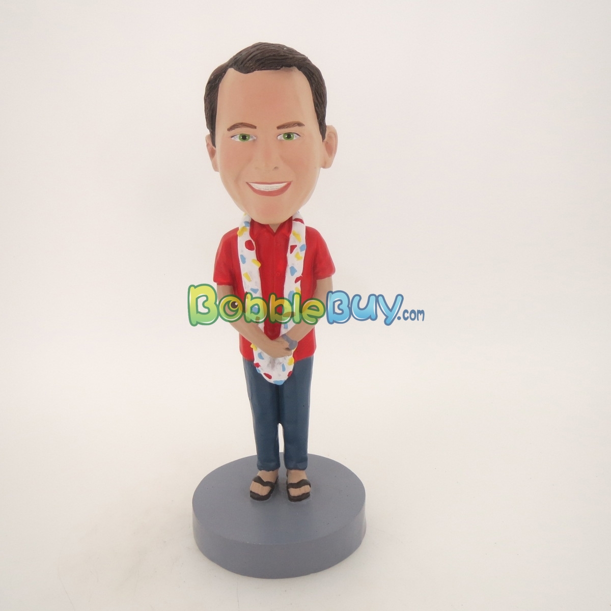 Man With Hawaii Lei Bobblehead | BobbleBuy - Custom Bobbleheads from $50