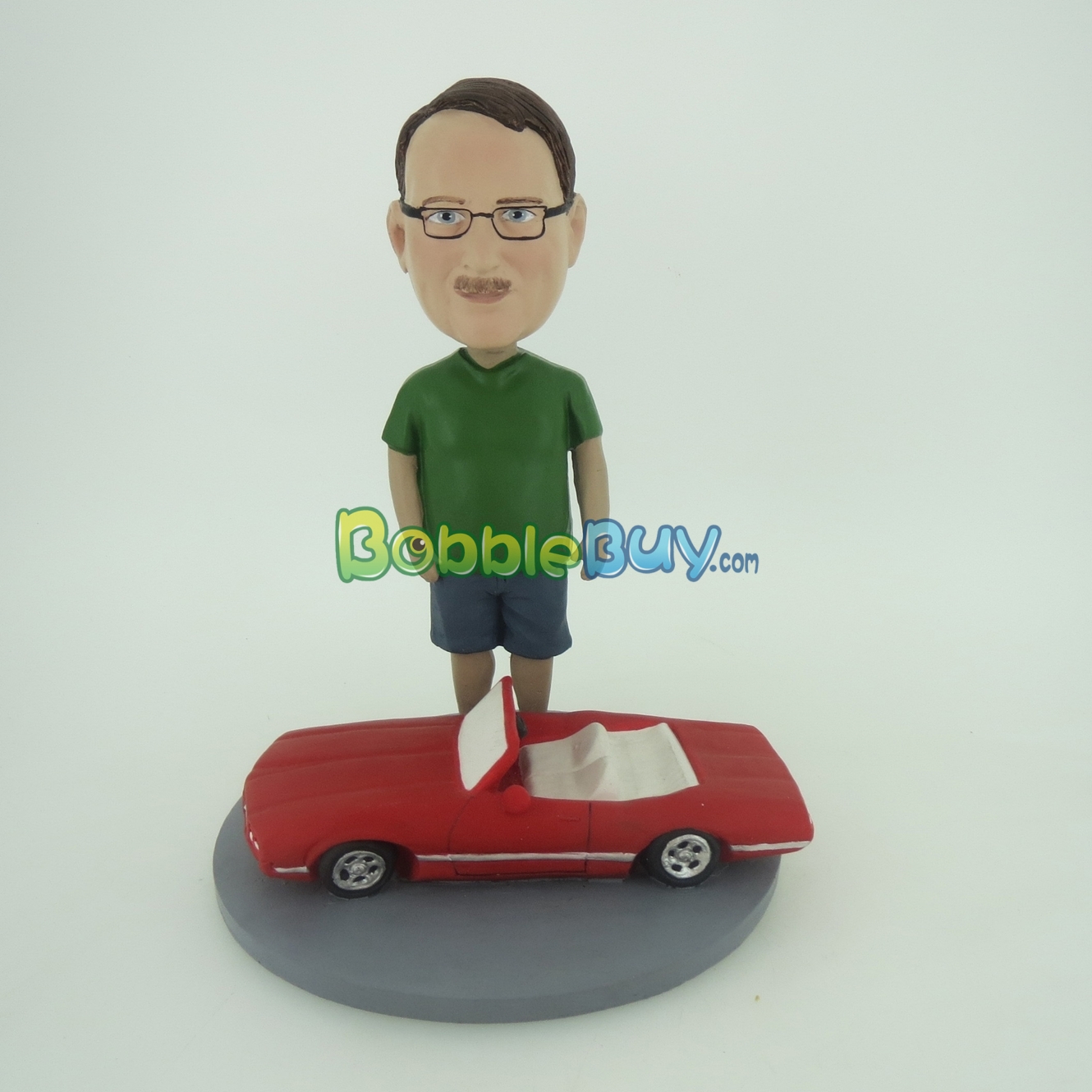Man With Sports Car Bobblehead | BobbleBuy - Custom Bobbleheads from $50