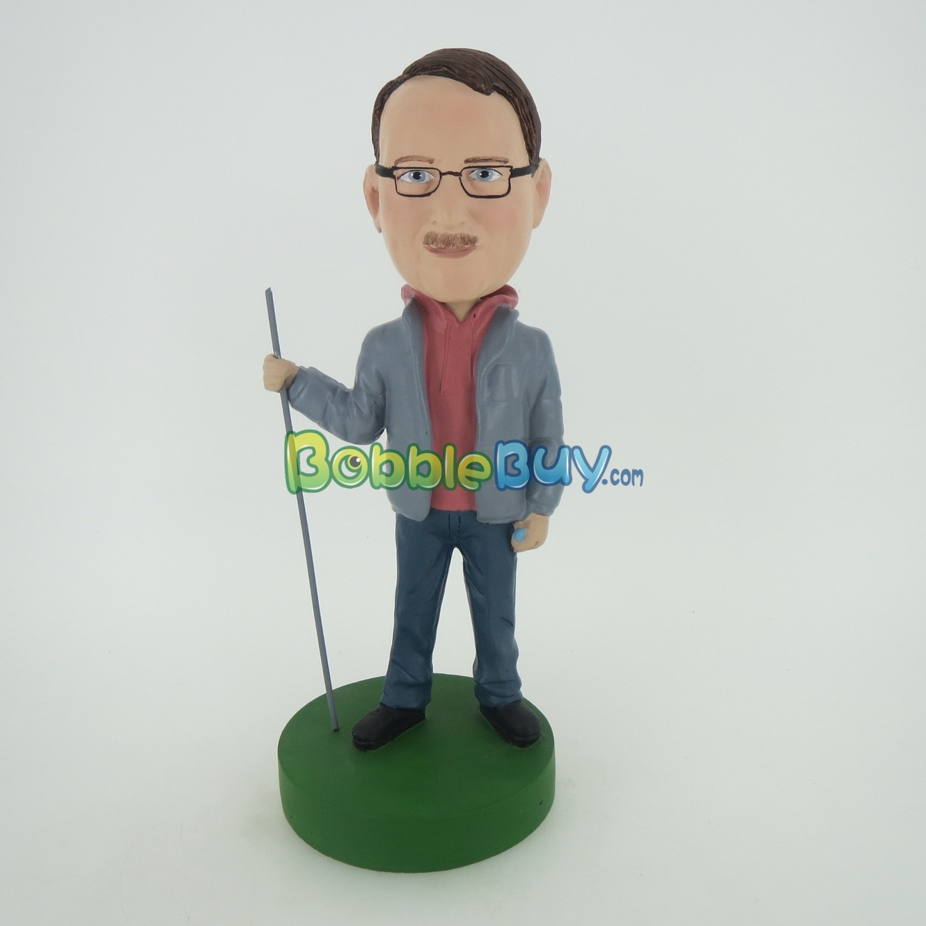 Man With Rod Bobblehead | BobbleBuy - Custom Bobbleheads from $50