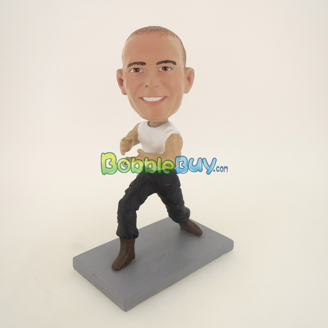 Muscle Man Ready for Fighting Bobblehead | BobbleBuy - Custom ...